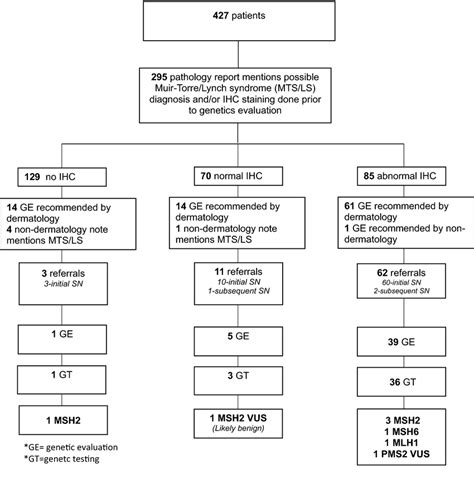 Flowchart Diagramming Outcomes Of Genetics Referral And Testing For All