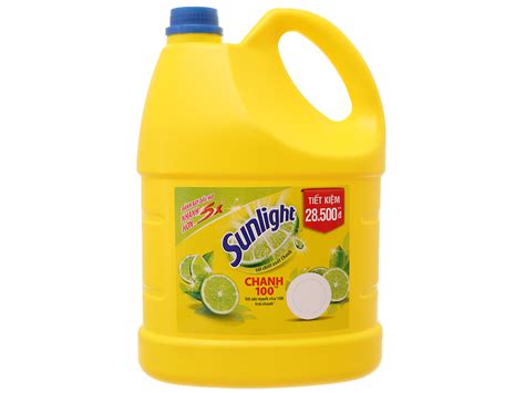 Nước Rửa Chén Sunlight Chanh Chiết Xuất Chanh Tươi Can Lít