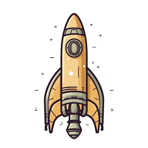 Premium Photo A Cartoon Style Illustration Of A Rocket Ship With A