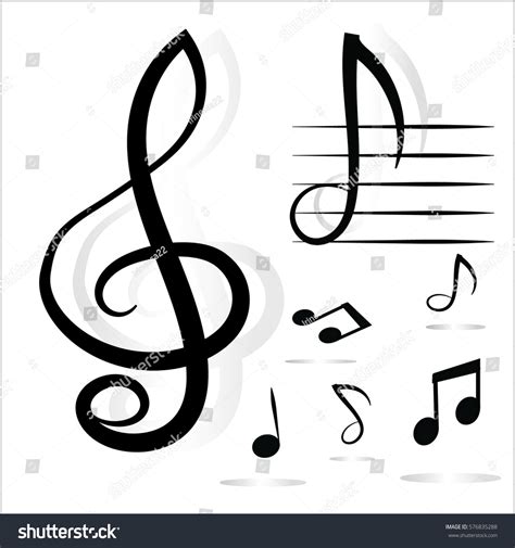 Music Notes Vector Illustration Stock Vector Royalty Free 576835288