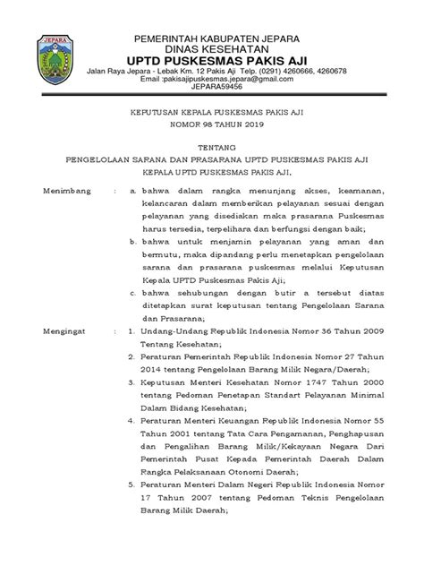 Sk Pengelolaan Sarana Dan Prasarana Pdf