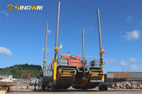 Jack Up Barge Platform With Floating Pontoon For Offshore Civil