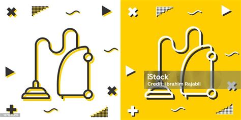 Ikon Garis Penyedot Debu Tanda Linier Stylevacuum Cleaner Kerangka