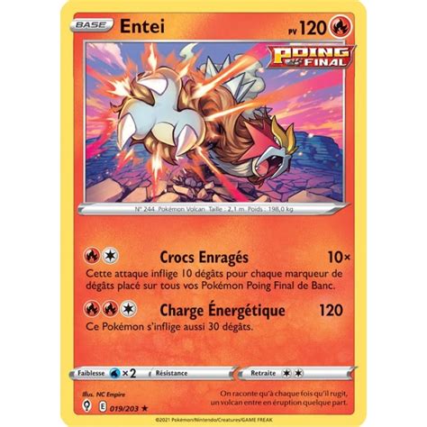 Entei 019203 Pv120 Carte Pokémon™ Rare Holo Neuve Vf Cardcollectionfr