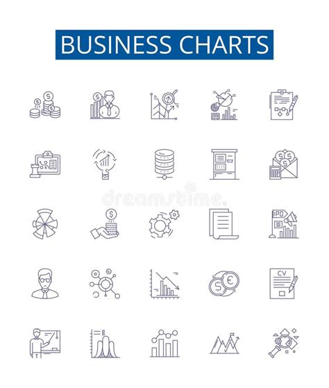 business charts line icons signs set design collection of charts