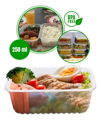 24 Potes Marmita Fit Descartável Freezer micro ondas 250ml MercadoLivre
