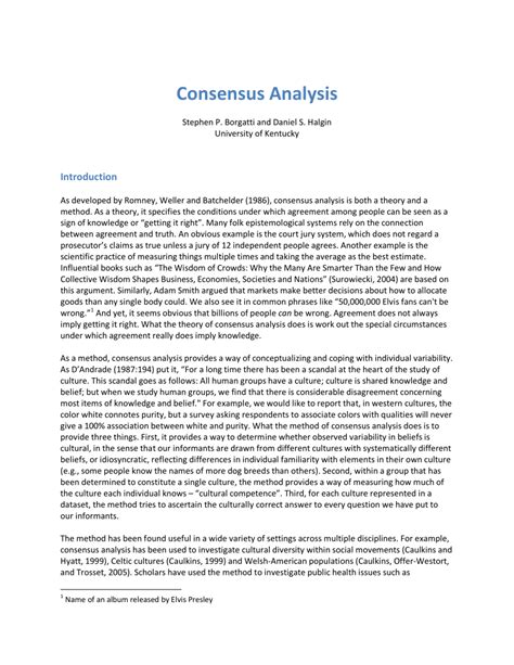 pdf consensus analysis