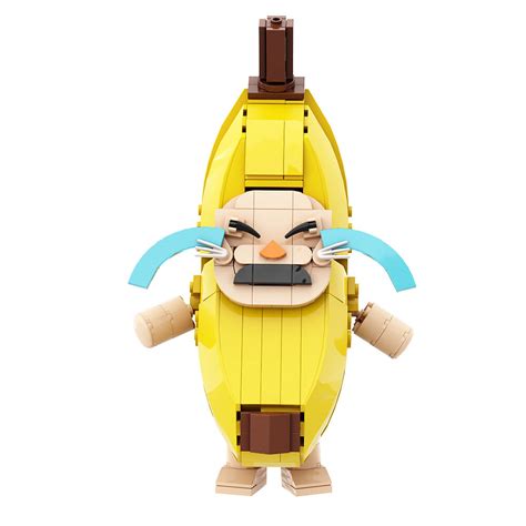 195pcs Banana Bear Meme Moc Building Block Bricks Mocpixel Mocpixel