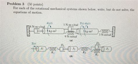 Solved Problem 3 50 Points For Each Of The Rotational