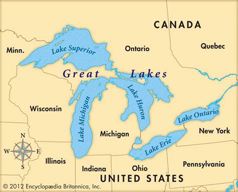Printable Great Lakes Map Printable Us Map