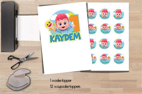 Custom Bebefinn Cake Topper 12 Cup Cake Toppers Party Decorations