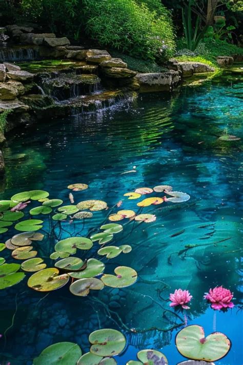 How To Make Your Pond Water Blue Water Garden Advice Landschappen