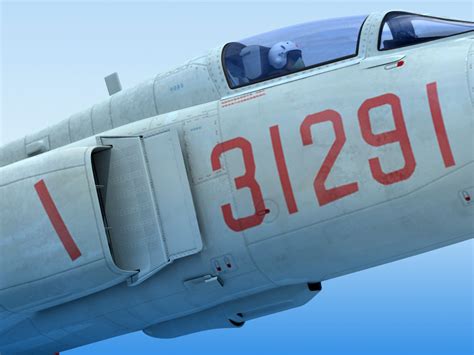 J 8f China Fighter 3d Model Flatpyramid