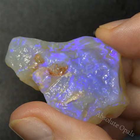 75 Cts Australian Rough Opal Lightning Ridge Purple Absolute Opals