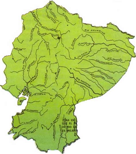 Mapa Hidrográfico De Ecuador Mapa De Ecuador