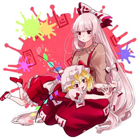 フランドール・スカーレット 藤原妹紅 「妹で紅でexボスの子達藤原妹紅 フランドール・スカーレット 東方proje」もた子🐤例大祭か