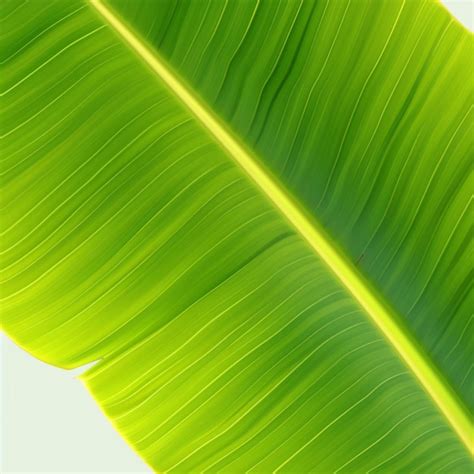 premium photo green banana leaf close up pinnately parallel venation