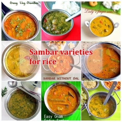 Sambar Recipes For Rice Sambar Varieties For Lunch Chitras Food Book