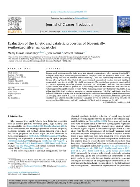 Preparation Characterization And Catalytic Activity Of Biomaterial