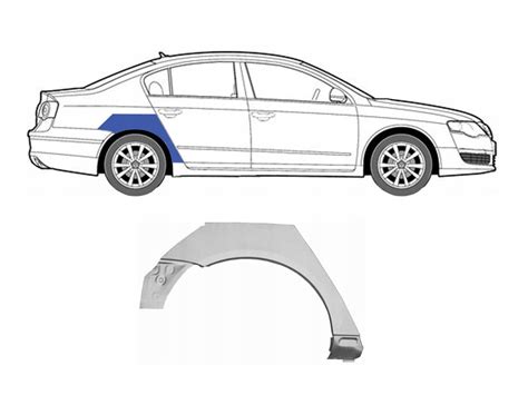 Vw Passat B6 06 2005 05 Reperaturka BŁotnika TyŁne 14332094851