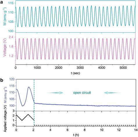 Voltage Dependence Of Magnetization As A Function Of Time A Temporal
