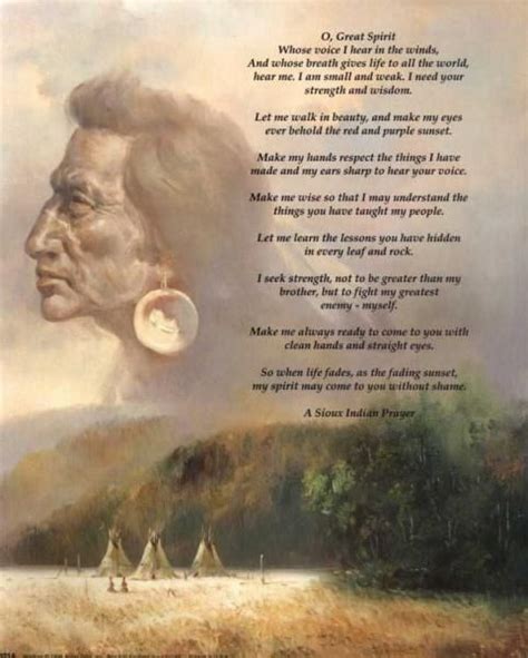 A Sioux Indian Prayer Native American Prayers Native American