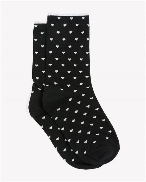 Small Crew Socks With Heart Print Penningtons