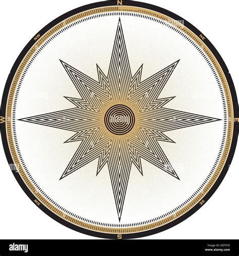Kompass Abbildung Jedes Der 360 Grad Markiert Und Nummeriert Im