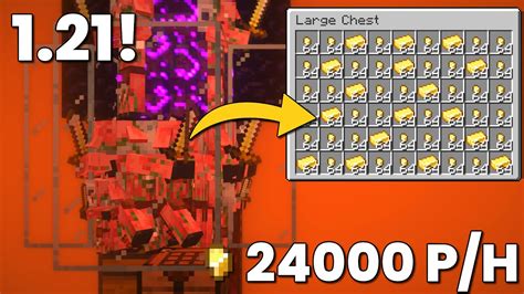 Minecraft Efficient Gold Xp Farm In 121tutorial Youtube