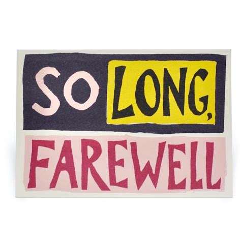 So Long Farewell Card Berylune