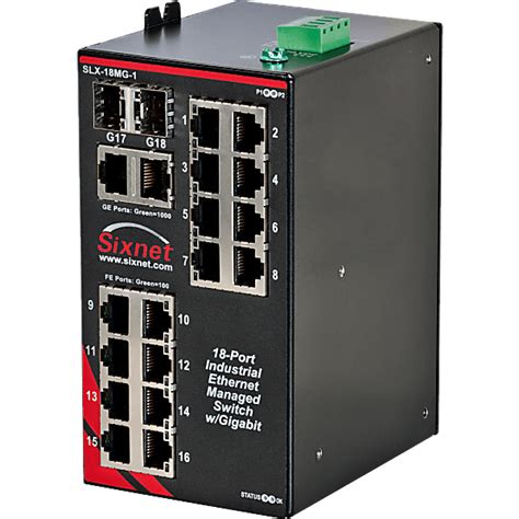 Sixnet® Slx 18mg 1 Managed 18 Port Industrial Ethernet Switch