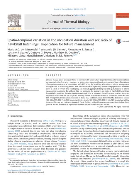 Pdf Spatio Temporal Variation In The Incubation Duration And Sex