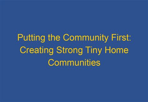 Tiny Home Communities For Seniors A Growing Trend In Retirement Living