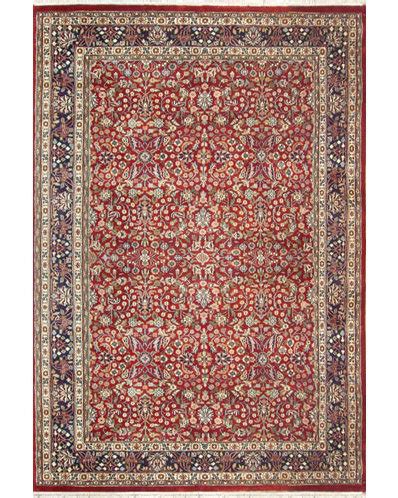 American Home Rug Co Signature Traditional Hand Knotted Burgundynavy