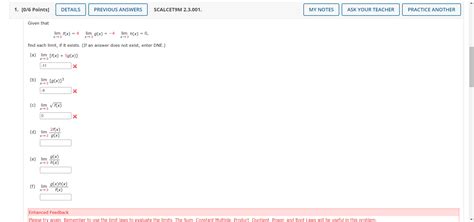 Solved Given That Limx→3f X 4limx→3g X −4limx→3h X 0 Find