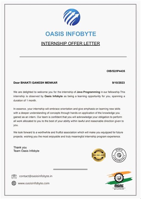 Bhakti Menkar On Linkedin Internship Oasisinfobyte Java Javaprogramming