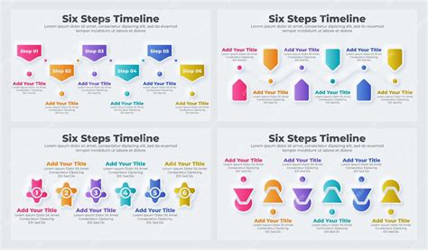 Premium Vector Flowchart Infographic With Six Steps Or Options Business Template For