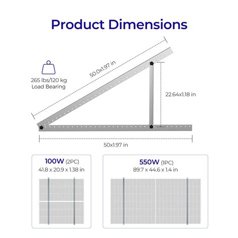Snapklik Renogy In Adjustable Solar Panel Mount Brackets