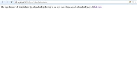 Dotnetvishal Auto Redirect Page After Certain Time Period Using Javascript