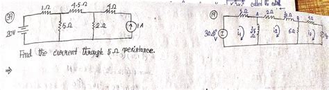 Solved Find the corrent through Ω resistance Chegg