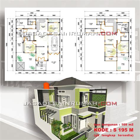 Desain Rumah Hook 2 Muka Tingkat 11×13 Meter Di Bekasi Jasa Desain
