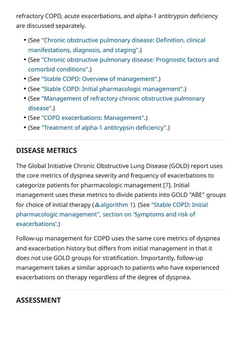 Solution Uptodate Stable Copd Follow Up Pharmacologic Management