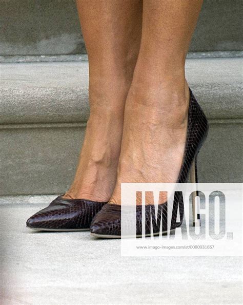 Close Up Of The Shoes Worn By First Lady Melania Trump As She And