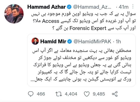 Hammad Azhar Questions How Hamid Mir And Gharida Are Claiming To Have