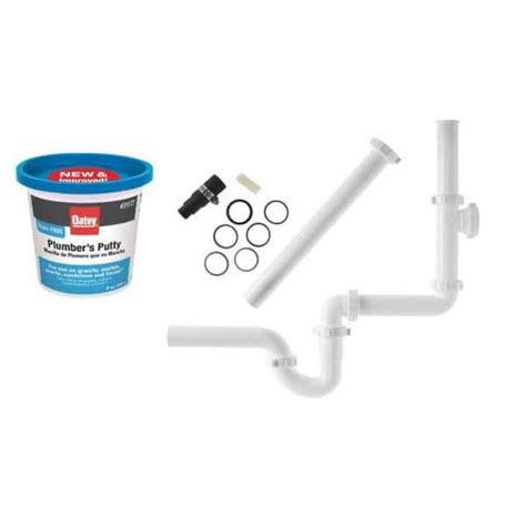 Oatey 1 1 2 In White Plastic Slip Joint Garbage Disposal Install Kit
