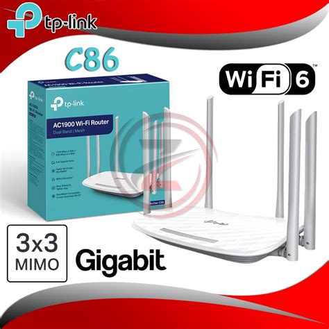 Tp Link Archer C86 AC1900 Wireless MU MIMO Wi Fi Router Mesh 1300mbps Shopee Malaysia
