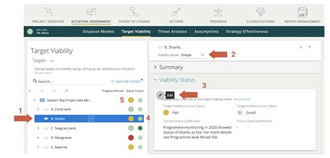 Target Viability Assessment Miradi Help Center