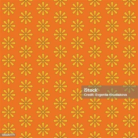 빈티지 플로럴 매끄러운 패턴 1960년대 1970년대 복고풍 에스티크 간단한 기하학적 꽃 추상 벡터 일러스트레이션 직물 종이 문구류용 그루비 그래픽 프린트 1960 1969