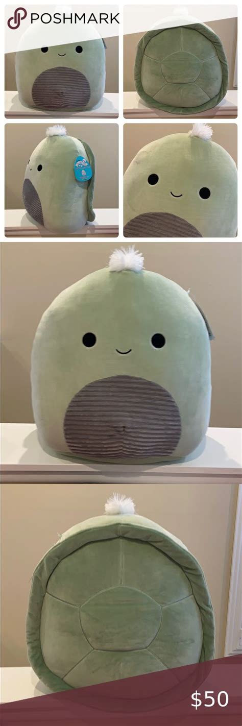Nwt 16” Herb The Turtle Squishmallow Pillow