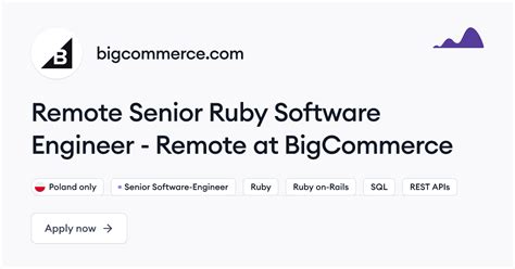 Remote Senior Ruby Software Engineer Remote Job At Bigcommerce